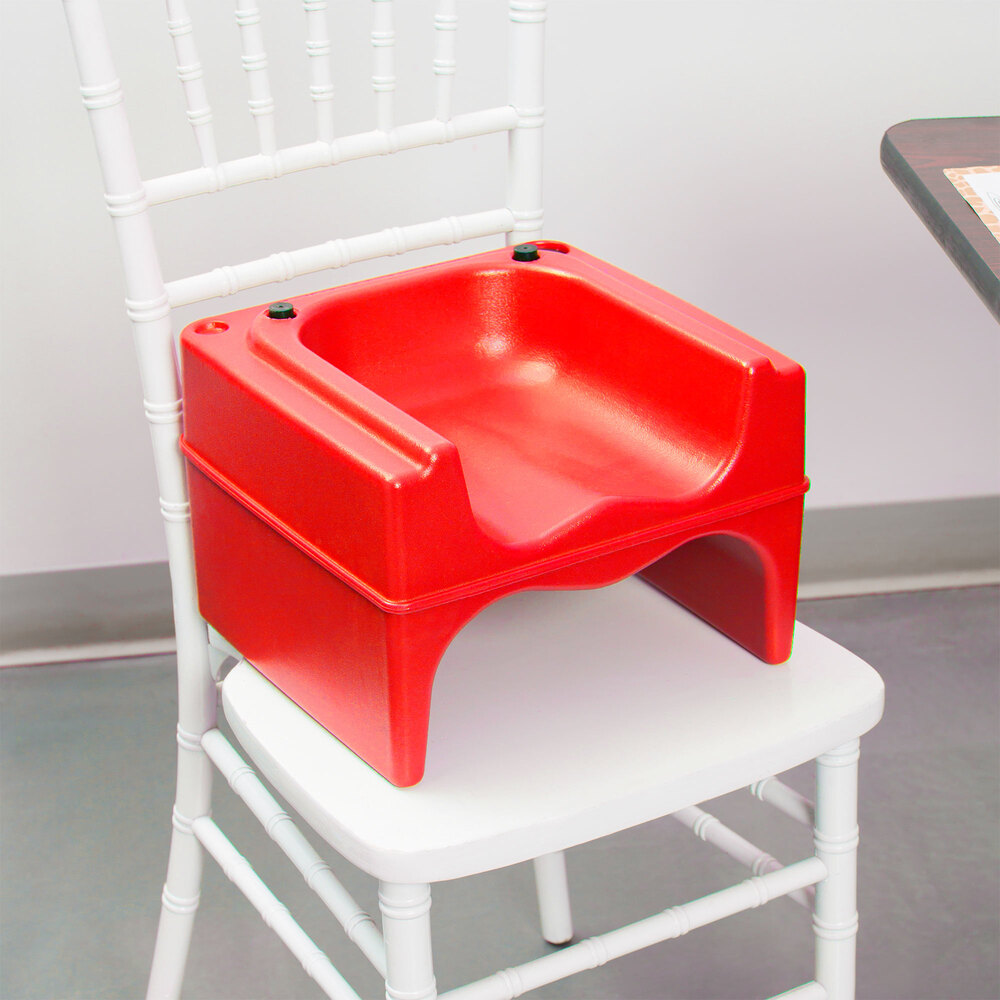 Lancaster Table & Seating Red Dual Height Plastic Booster Seat