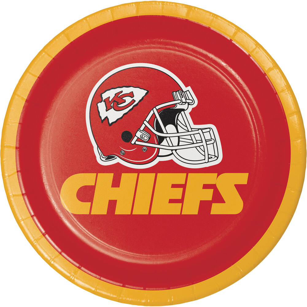 Creative Converting 419516 Kansas City Chiefs 7" Luncheon Paper Plate ...