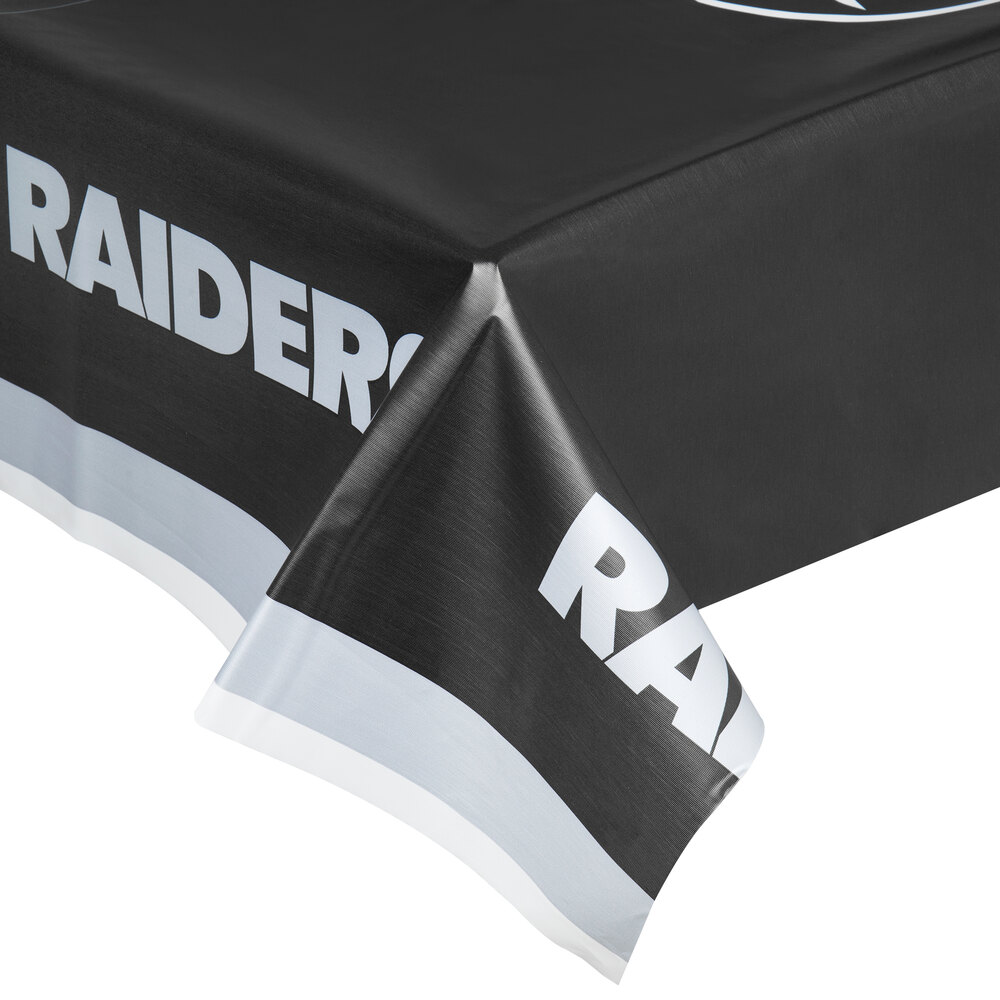 Creative Converting Las Vegas Raiders 54" x 102" Plastic Table Cover ...