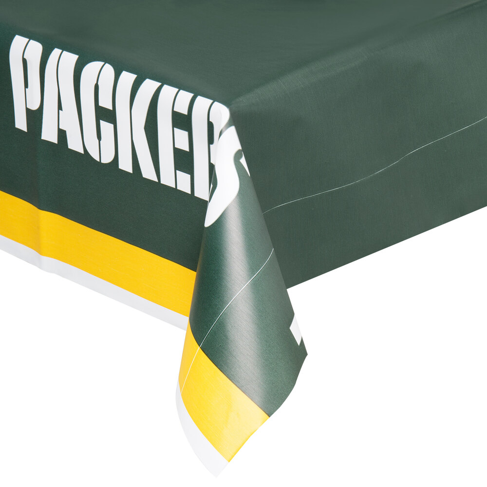 Creative Converting Green Bay Packers 54" x 102" Plastic Table Cover ...