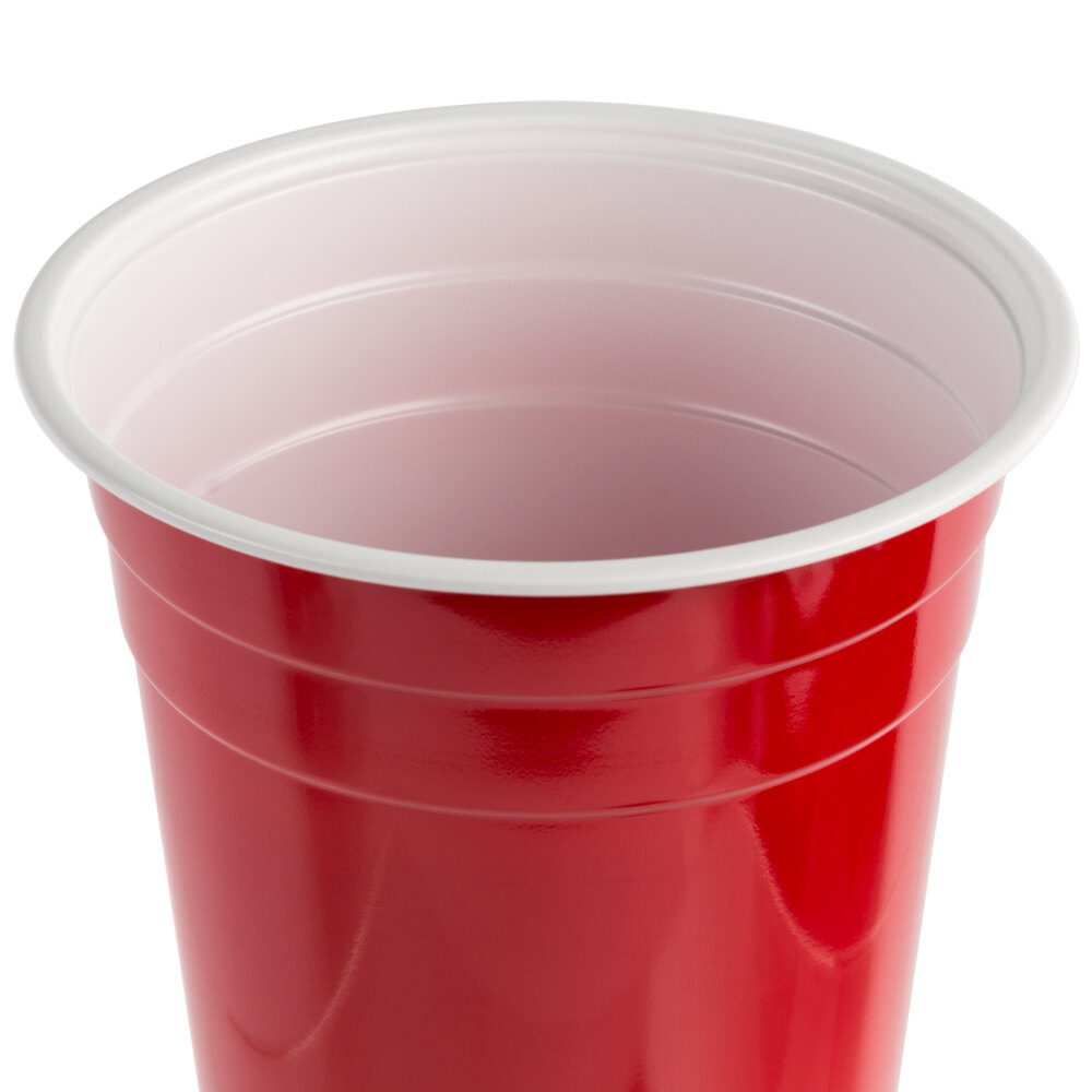Choice 16 oz. Red Plastic Cup - 50/Pack