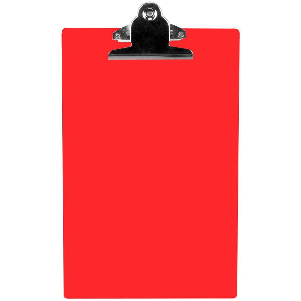 Menu Solutions ACRCLP-A Red 5 1/2" x 8 1/2" Customizable Acrylic Menu ...