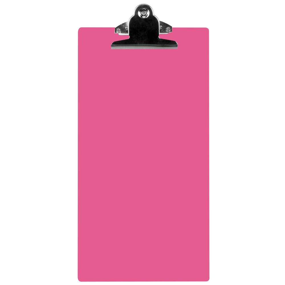 Menu Solutions ACRCLP-B Pink 5 1/2" x 11" Customizable Acrylic Menu ...