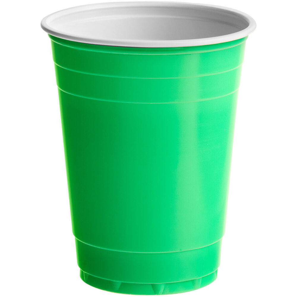 Choice 16 oz. Green Plastic Cup - 1,000/Case
