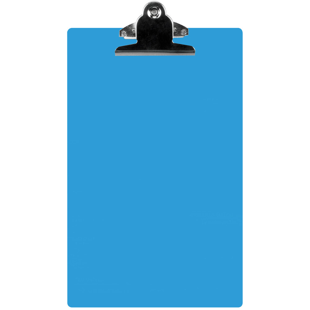 Menu Solutions ACRCLP-D Blue 8 1/2" x 14" Customizable Acrylic Menu ...