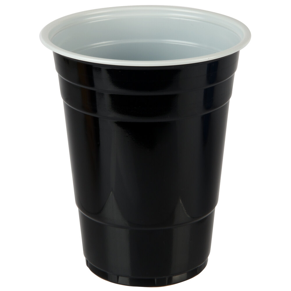 Choice 16 oz. Black Plastic Cup - 1000/Case