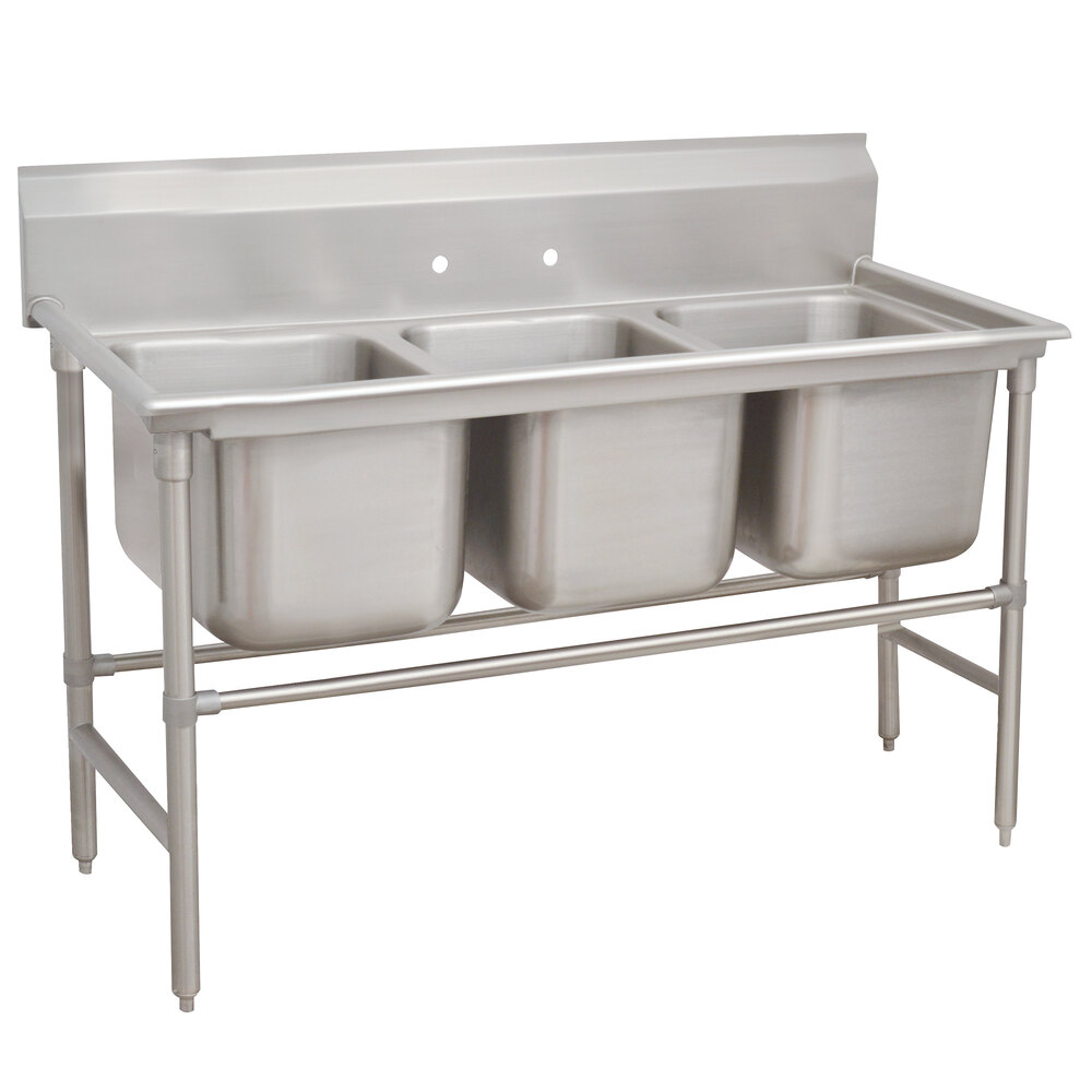 Advance Tabco 94-3-54 Spec Line Three Compartment Pot Sink - 62"