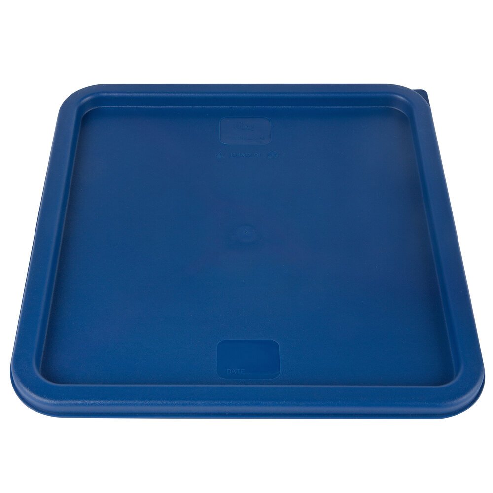Choice 12, 18, and 22 Qt. Blue Square Polypropylene Food Storage ...