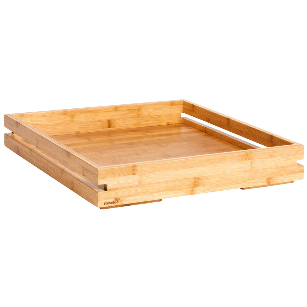 Rosseto BD132 Natura Large Bamboo Tray - 19 7/16" x 19 7/16" x 3 1/2"