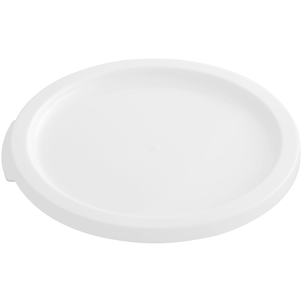 Choice 12, 18, and 22 Qt. White Round Polypropylene Food Storage ...