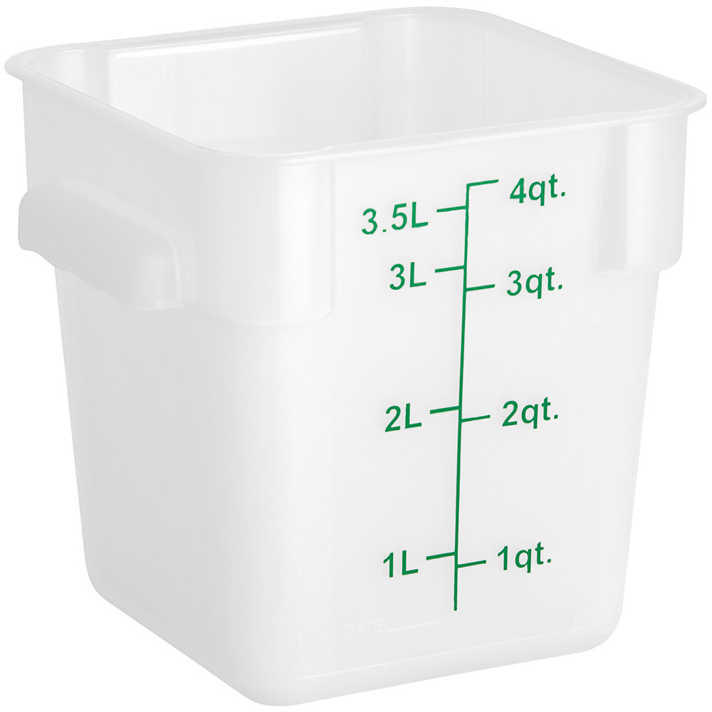 4 Qt. Plastic Food Container (Translucent)