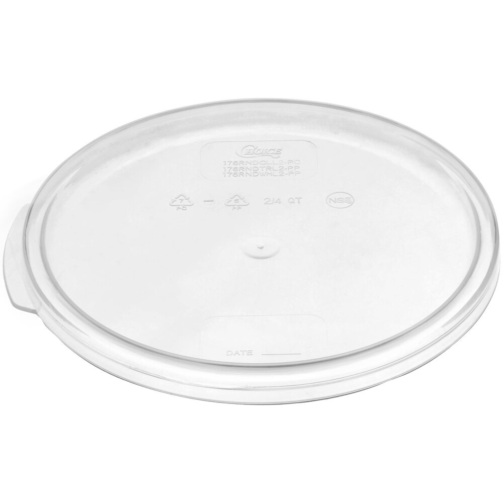 Choice 2 and 4 Qt. Translucent Round Polypropylene Food Storage ...