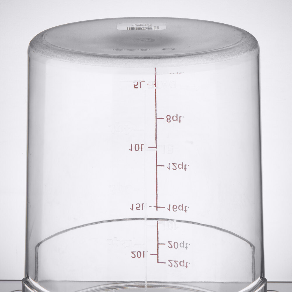 Choice 22 Qt. Clear Round Polycarbonate Food Storage Container