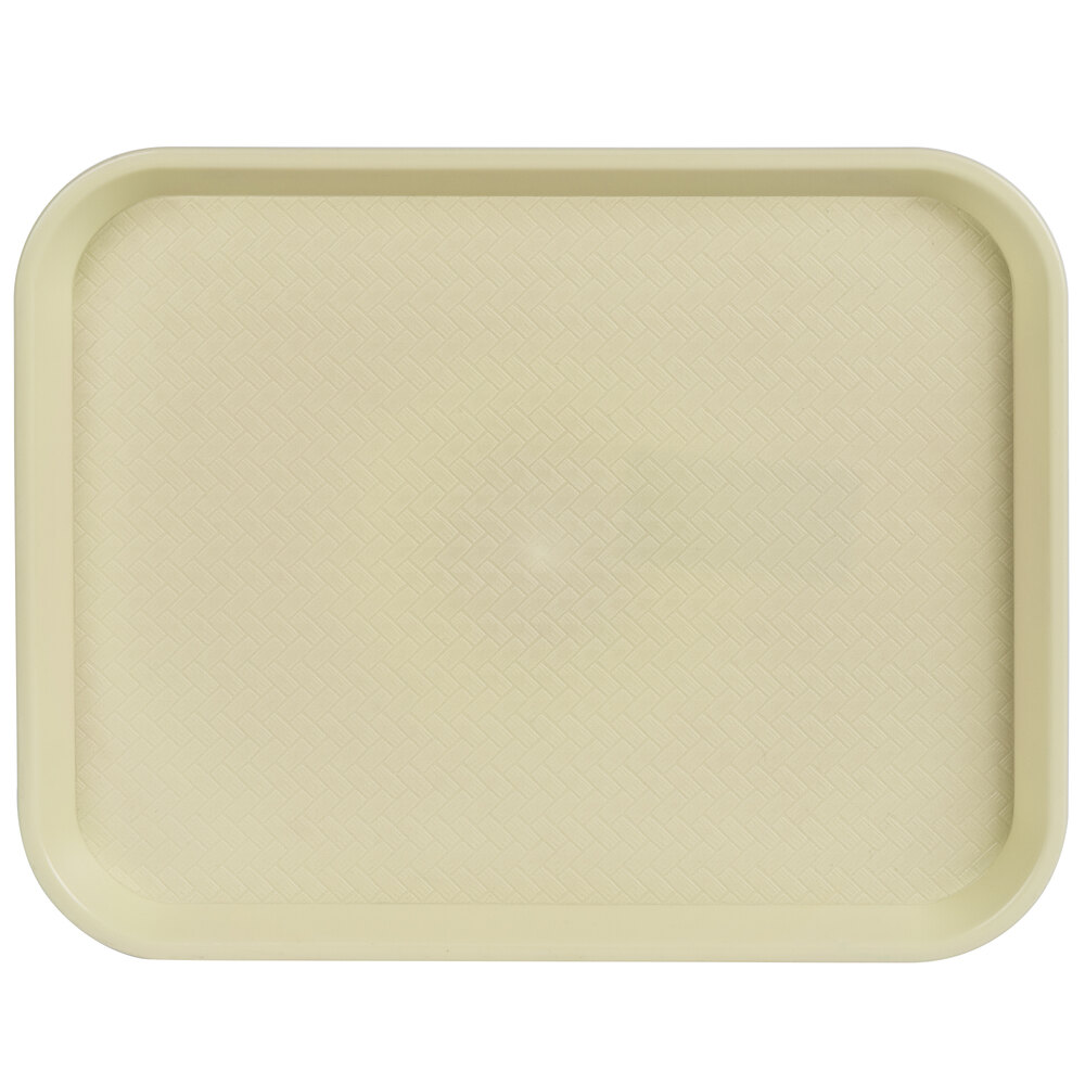 Choice 14" x 18" Beige Plastic Fast Food Tray