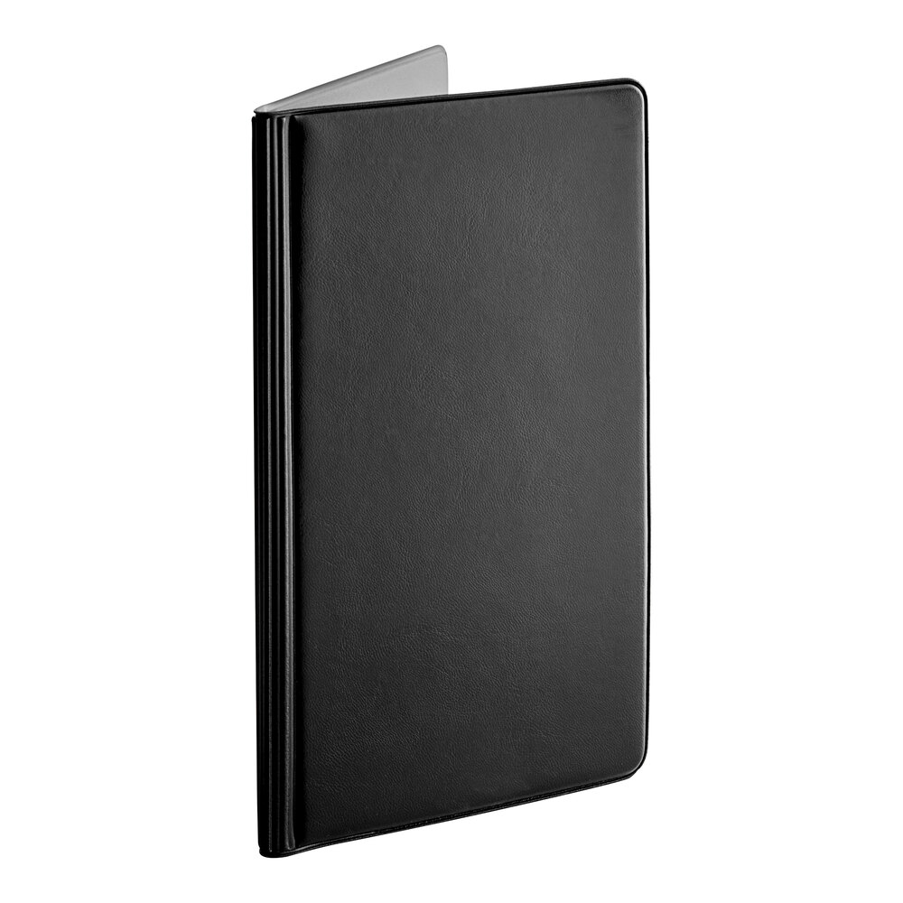 H. Risch, Inc. WPH DX 5" x 9" Black Vinyl Deluxe Server Book with ...