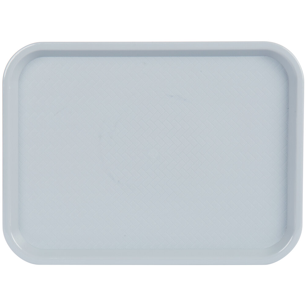 Choice 12" x 16" Gray Plastic Fast Food Tray - 24/Case