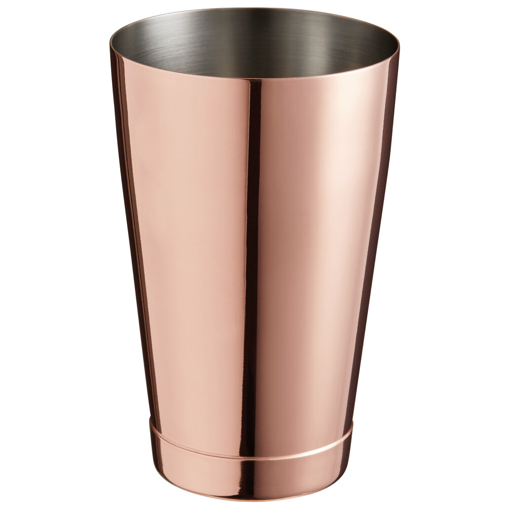Barfly® M37007CP 18 oz. Copper-Plated Half Size Cocktail Shaker Tin