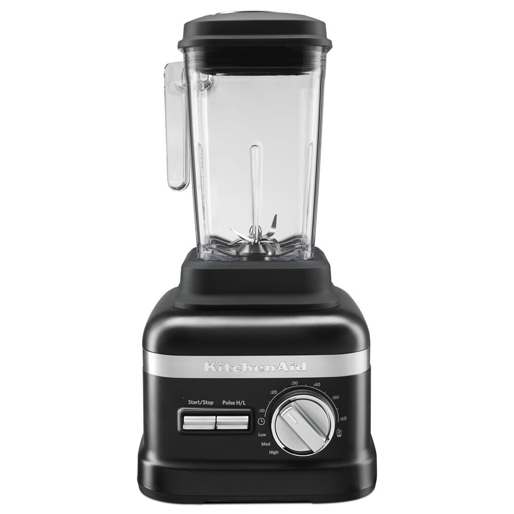 KitchenAid KSBC1B0BM Matte Black 3.5 hp 60 oz. 3 Speed Blender - 120V