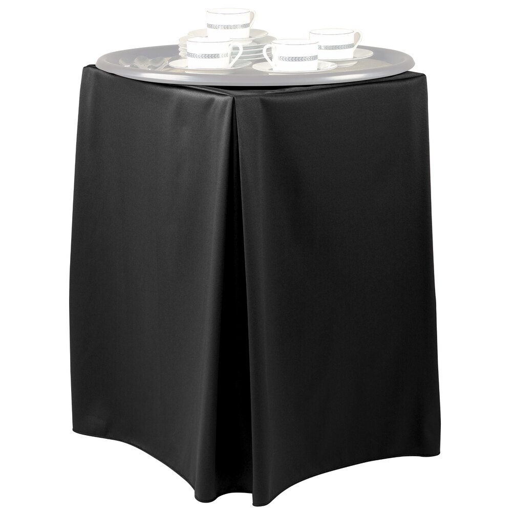 Snap Drape TRYWYN30BLACK Wyndham 19" x 17" x 30" Black Tray Stand Cover