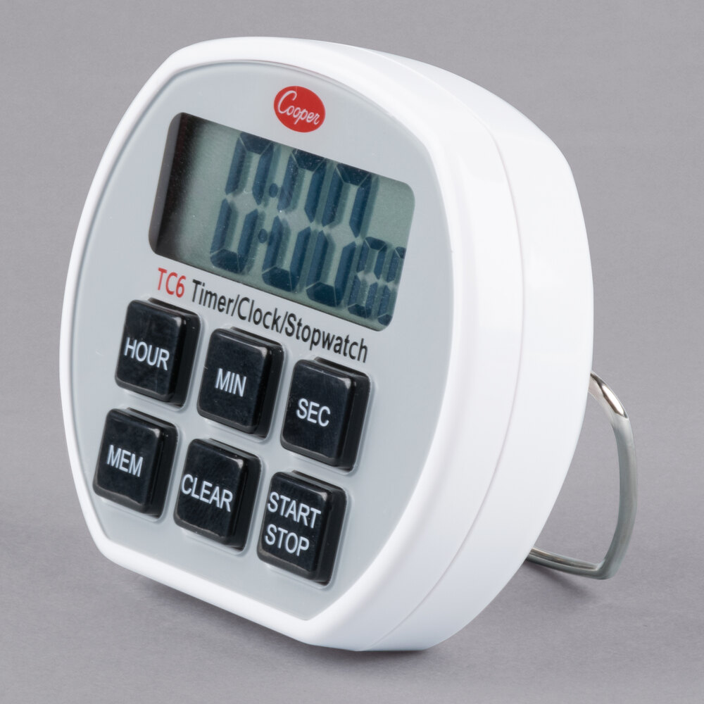 Cooper-Atkins Kitchen Timer with Clock & Stopwatch