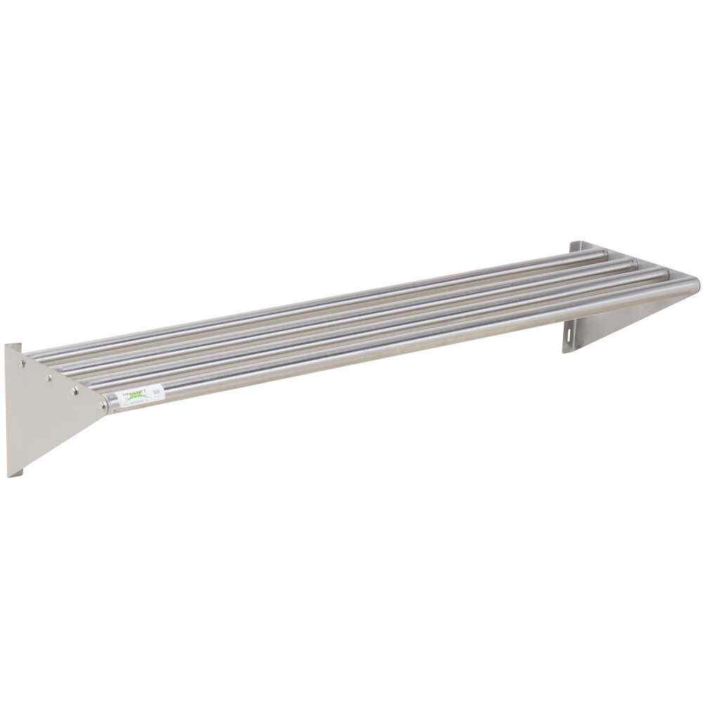 Regency 16" x 60" Stainless Steel Tubular Wall Mounted Shelf