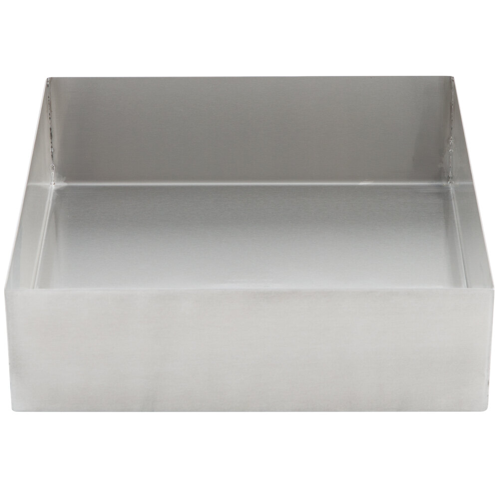 Tablecraft SS4004 5 Qt. 18-8 Stainless Steel Straight Sided Square Bowl ...
