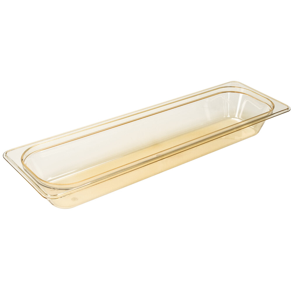 Cambro 22LPHP150 H-Pan™ 1/2 Size Long Amber High Heat Plastic Food Pan ...