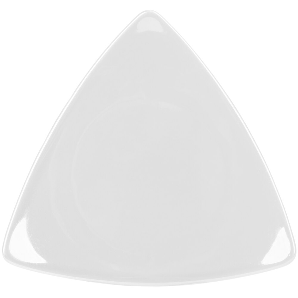 CAC TRG-16 Festiware Triangle Flat Plate 10 1/2" - Super White - 12/Case
