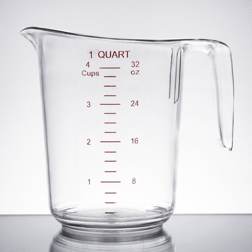 Choice 5-Piece Clear Plastic Measuring Cup Set