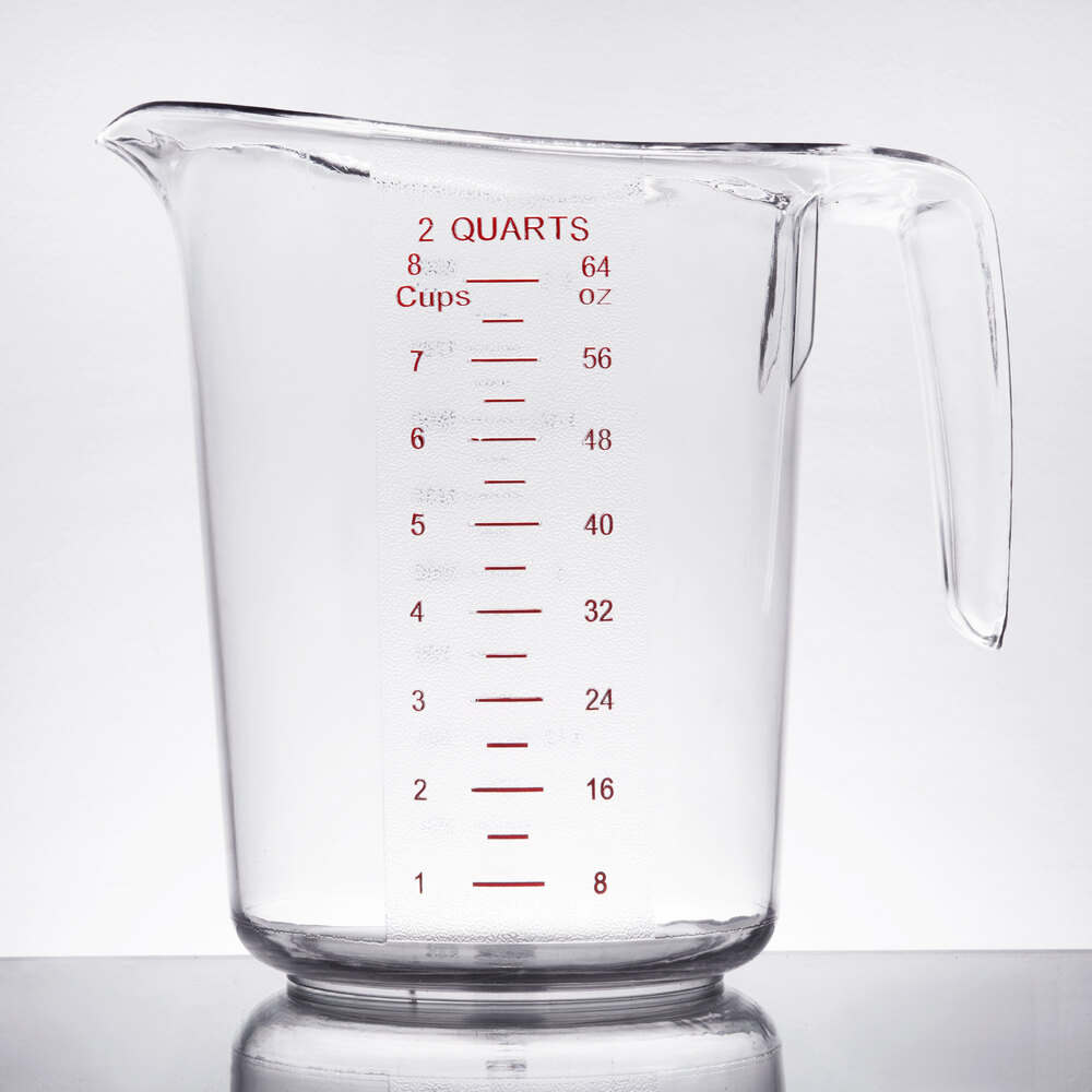 Choice 5-Piece Clear Plastic Measuring Cup Set