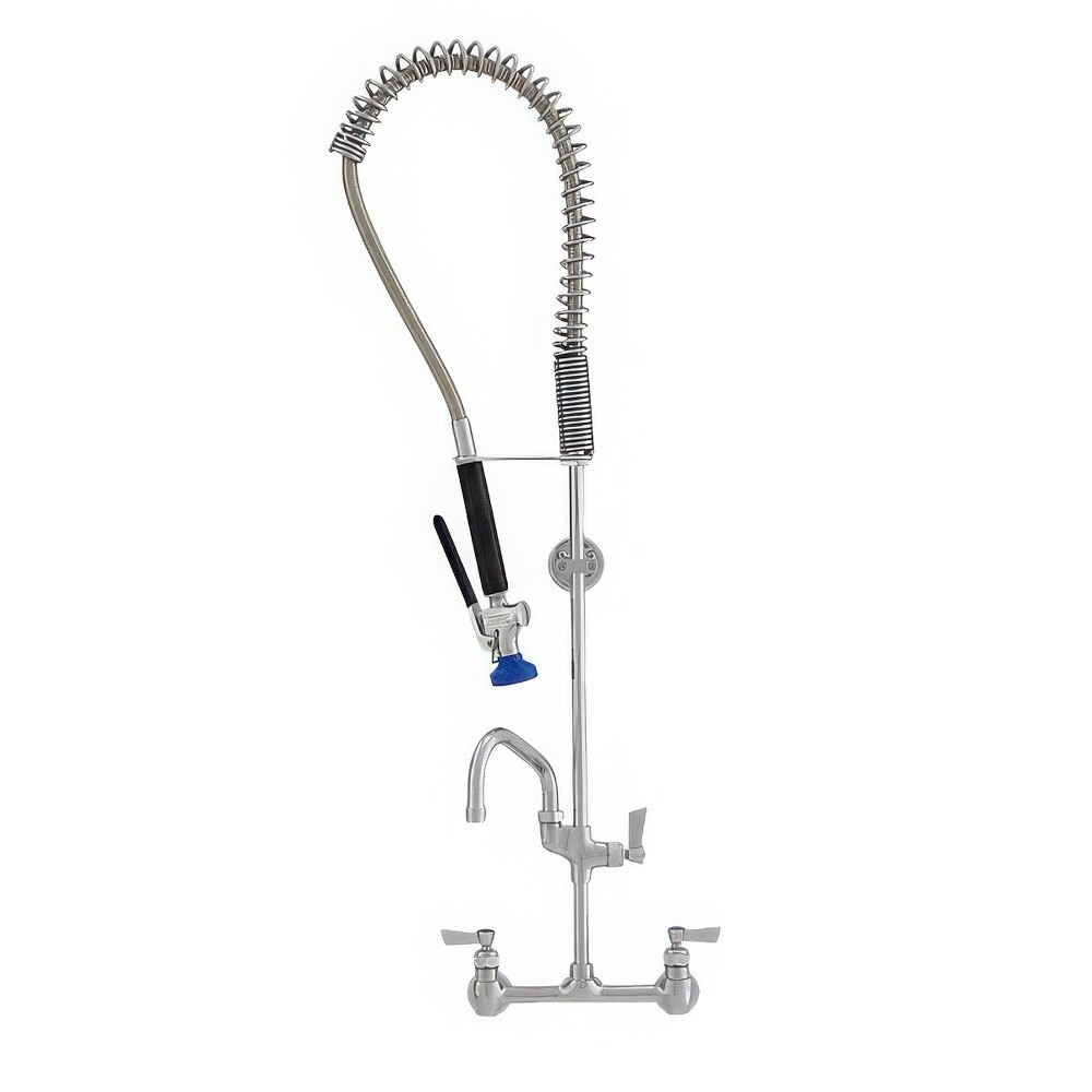 Fisher 53473 Wall Mounted Stainless Steel Pre-Rinse Faucet with 8 ...