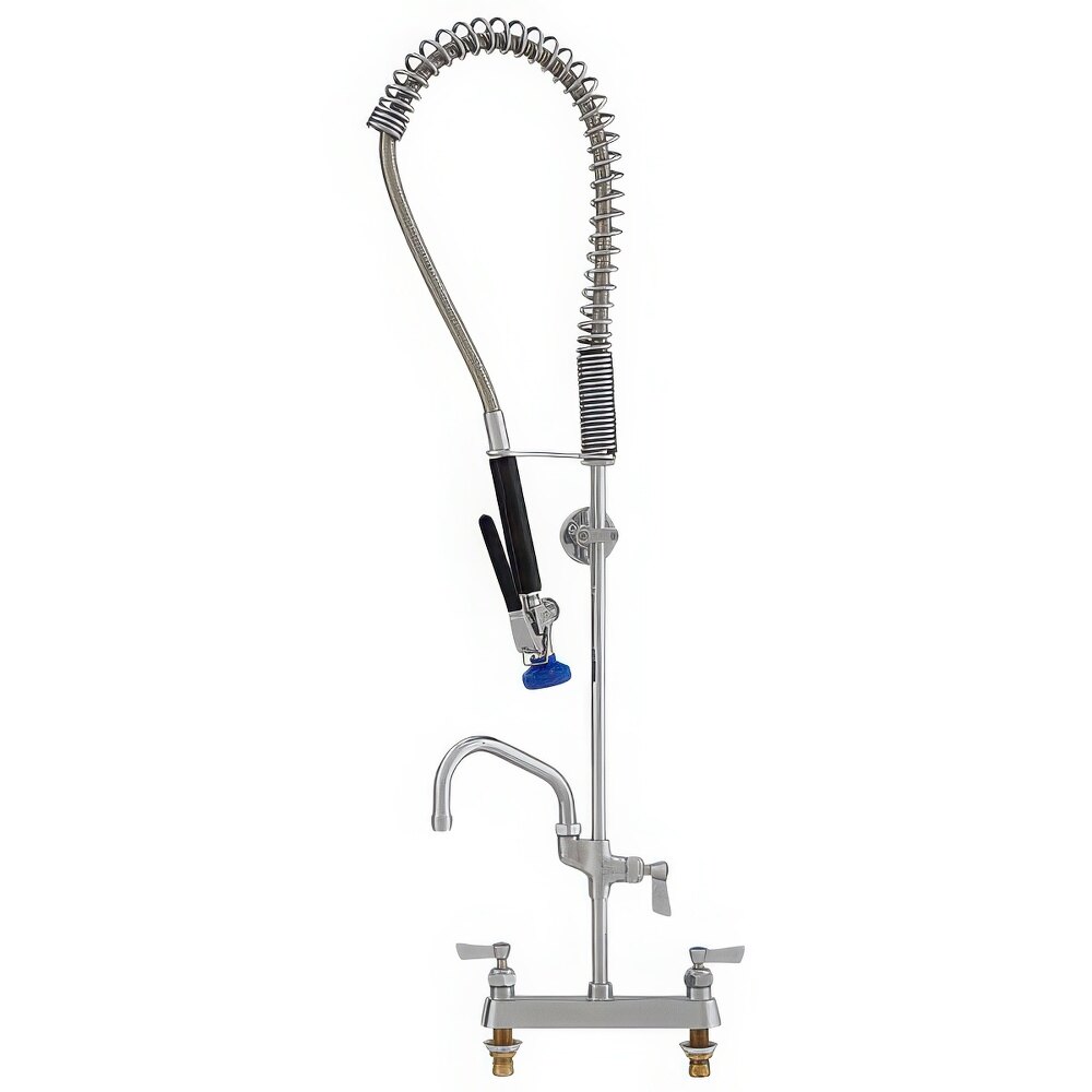 Fisher 68225 Deck Mounted Stainless Steel Pre-Rinse Faucet with 8 ...