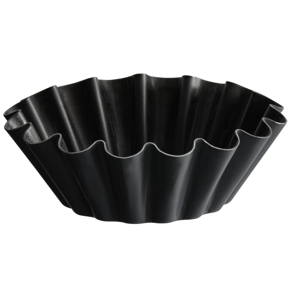 Matfer Bourgeat 330641 Exopan Steel Mini Non-Stick Fluted Brioche Mold ...