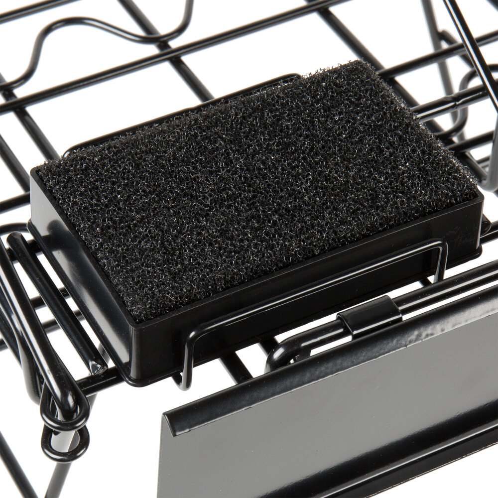 Choice 14" x 10" x 9 7/8" Black Wire 2 Compartment Airpot Rack with ...