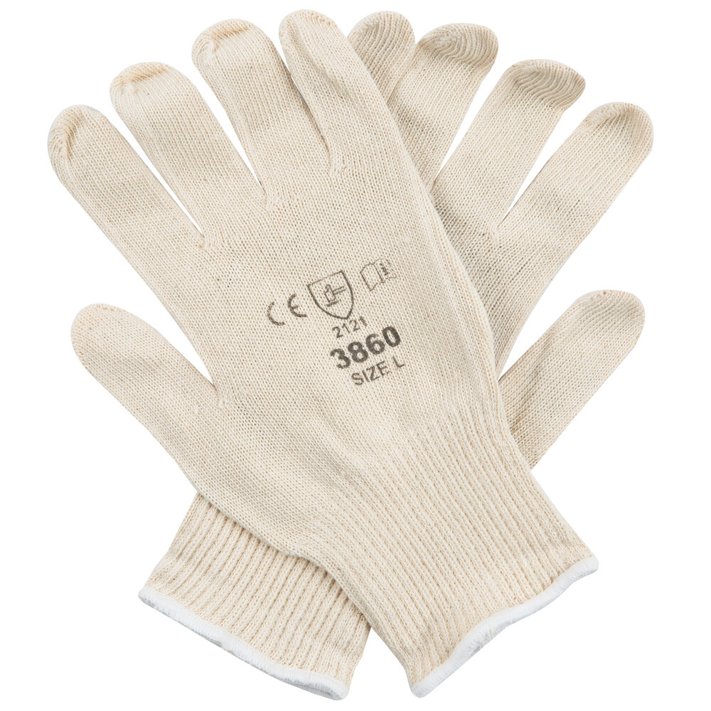 Cordova Natural Cotton Work Gloves with Blue Nitrile Palm Coating ...