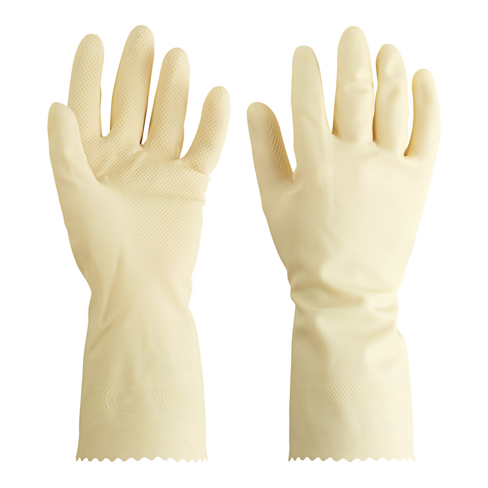 Cordova Natural Latex Rubber Beige 12" Premium 17 Mil Unlined Gloves ...