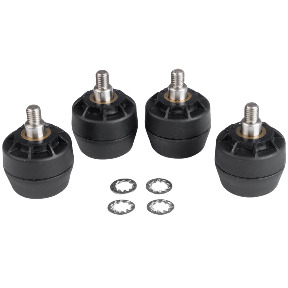 FLAT Tech Equalizers M8 Thread Black Table Leveler - 4/Pack