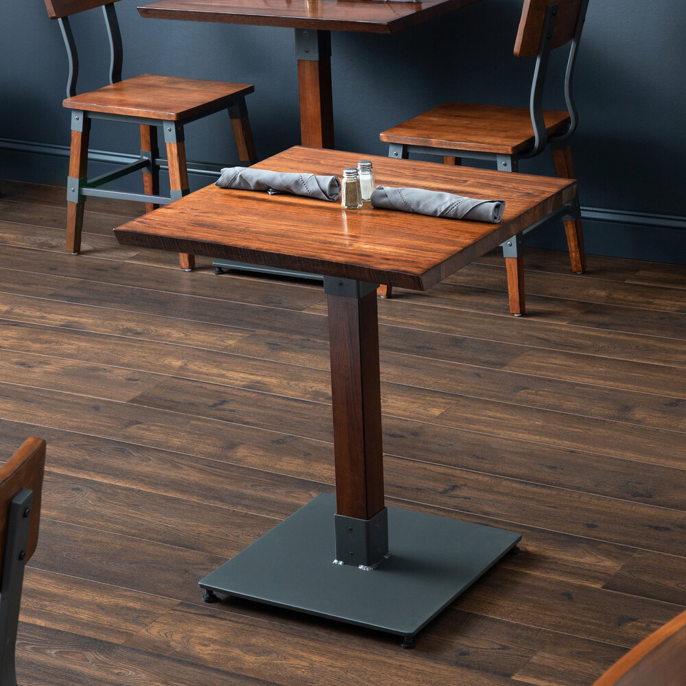 24" Solid Wood Square Dining Table | WebstaurantStore