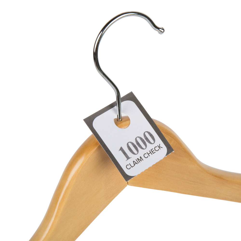 Choice Black 3 Part Paper Coat Room Check Tickets - 1000/Box