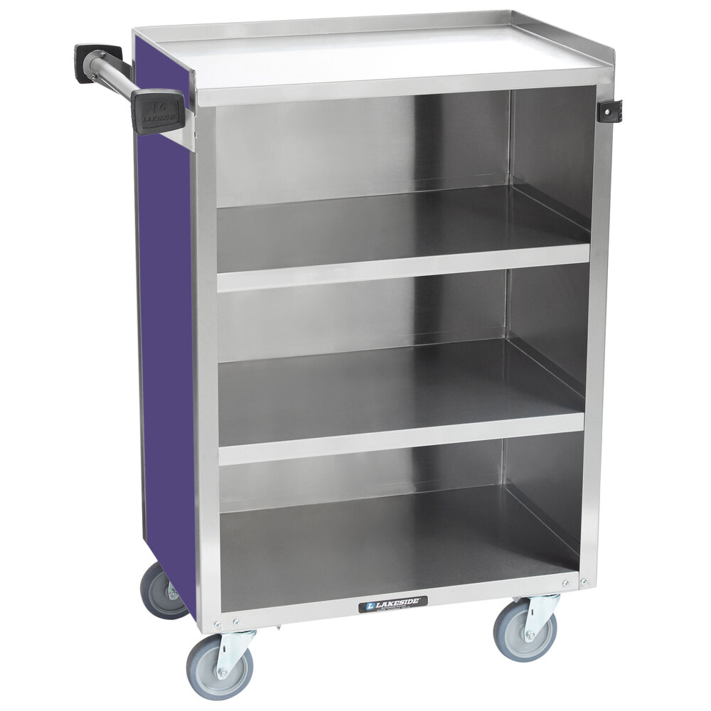 Lakeside 815P Medium-Duty Stainless Steel Four Shelf Utility Cart With ...