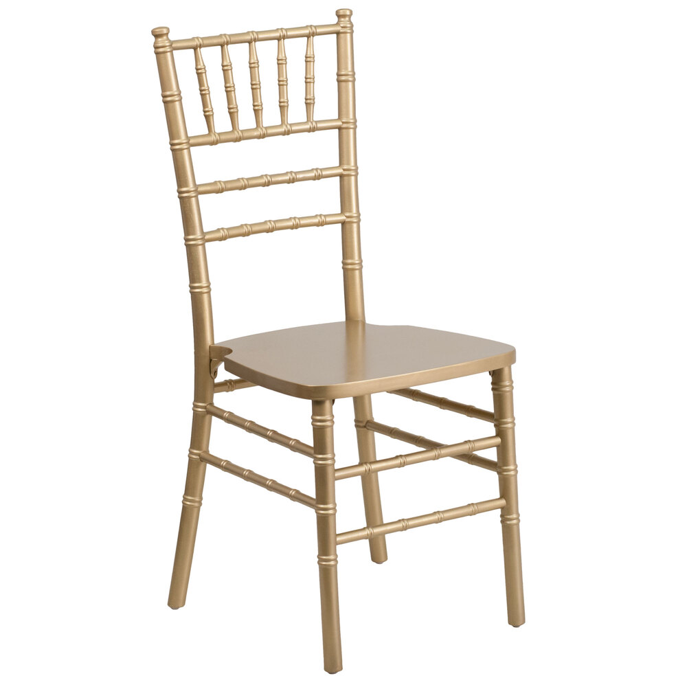 Flash Furniture XS-GOLD-GG Hercules Gold Chiavari Hardwood Stacking Chair