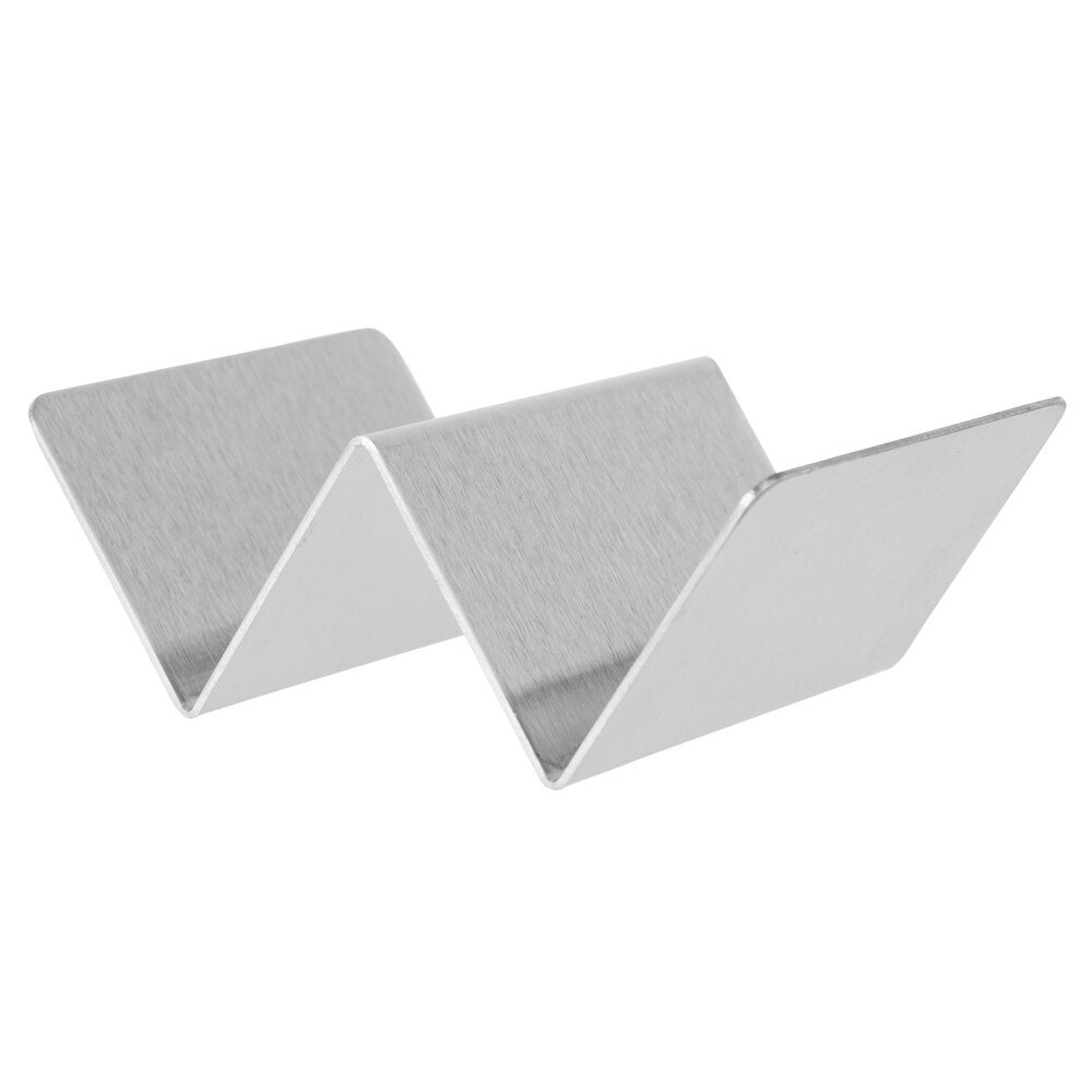 Choice 2" x 2" x 1" Stainless Steel Mini Taco Holder with 1 or 2 ...