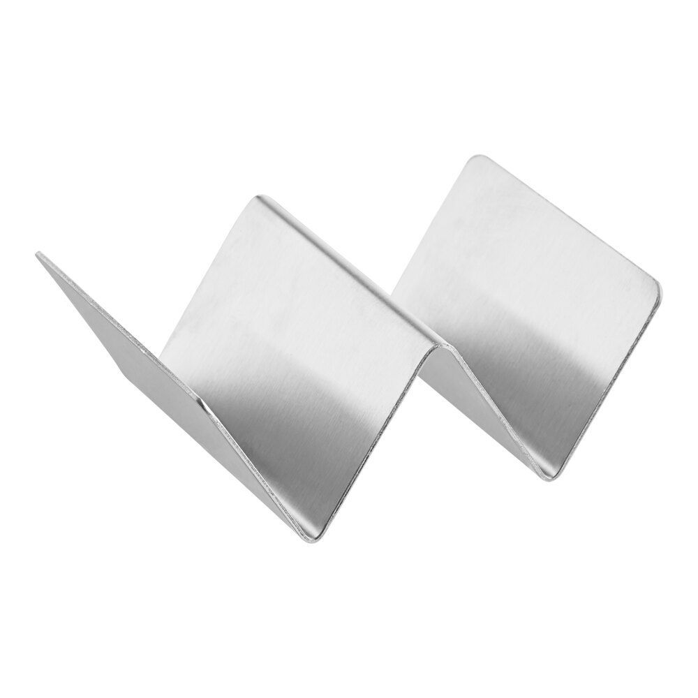 Choice 2" x 2" x 1" Stainless Steel Mini Taco Holder with 1 or 2 ...