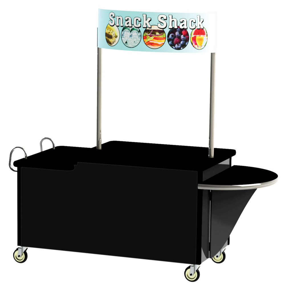 Lakeside 768B Stainless Steel Dual-Height Vending Cart with Drop Leaf ...