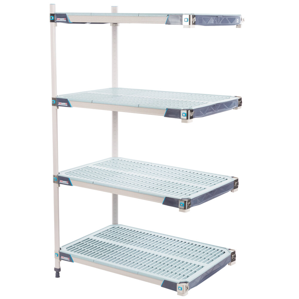 Metro AX526GX3 MetroMax i 4-Shelf Polymer Add-On Shelving Kit - 24" x ...