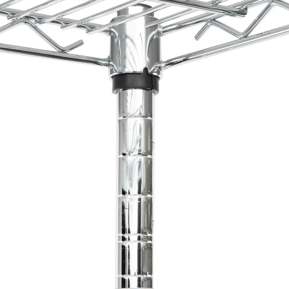 Regency Chrome 5-Shelf Angled Stationary Merchandising Rack - 18" x 24 ...