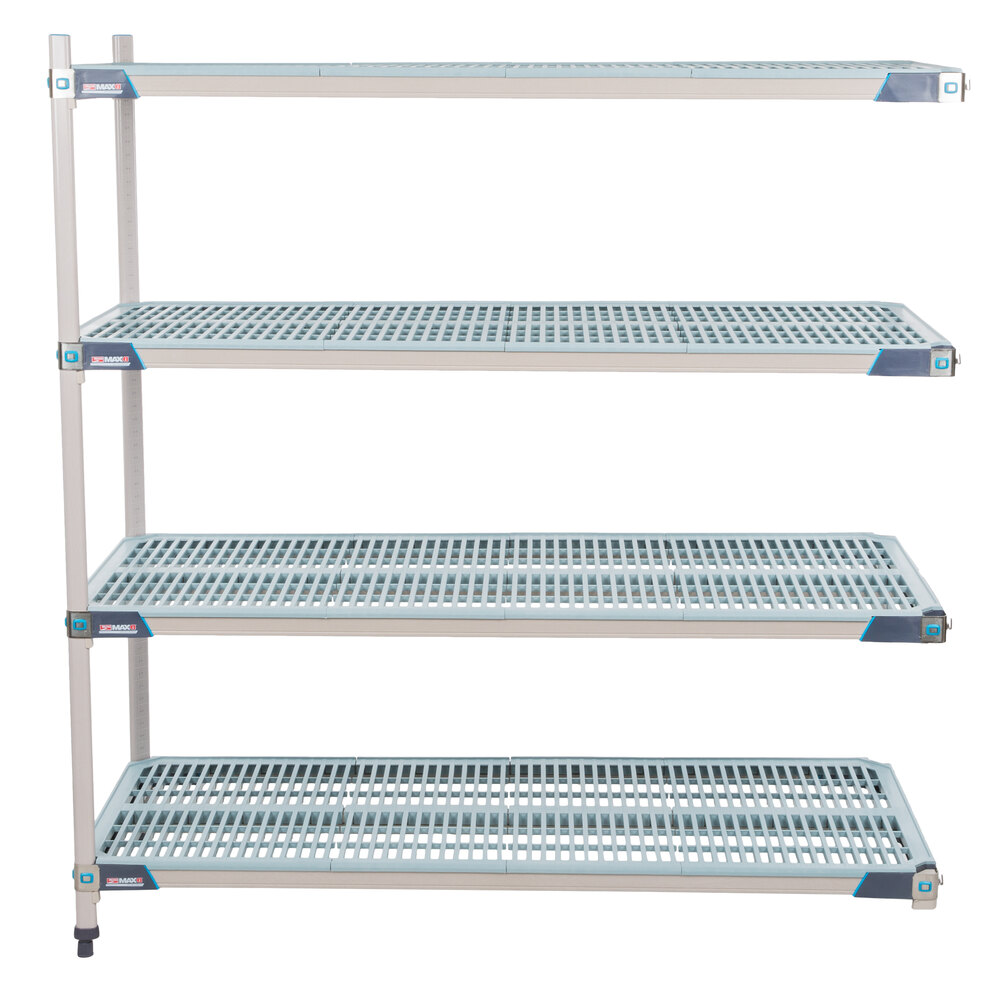Metro AX566GX3 MetroMax i 4-Shelf Polymer Add-On Shelving Kit - 24" x ...