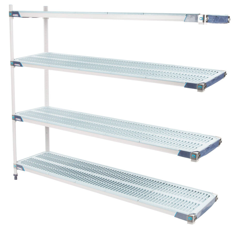 Metro AX376GX3 MetroMax i 4-Shelf Polymer Add-On Shelving Kit - 18" x ...