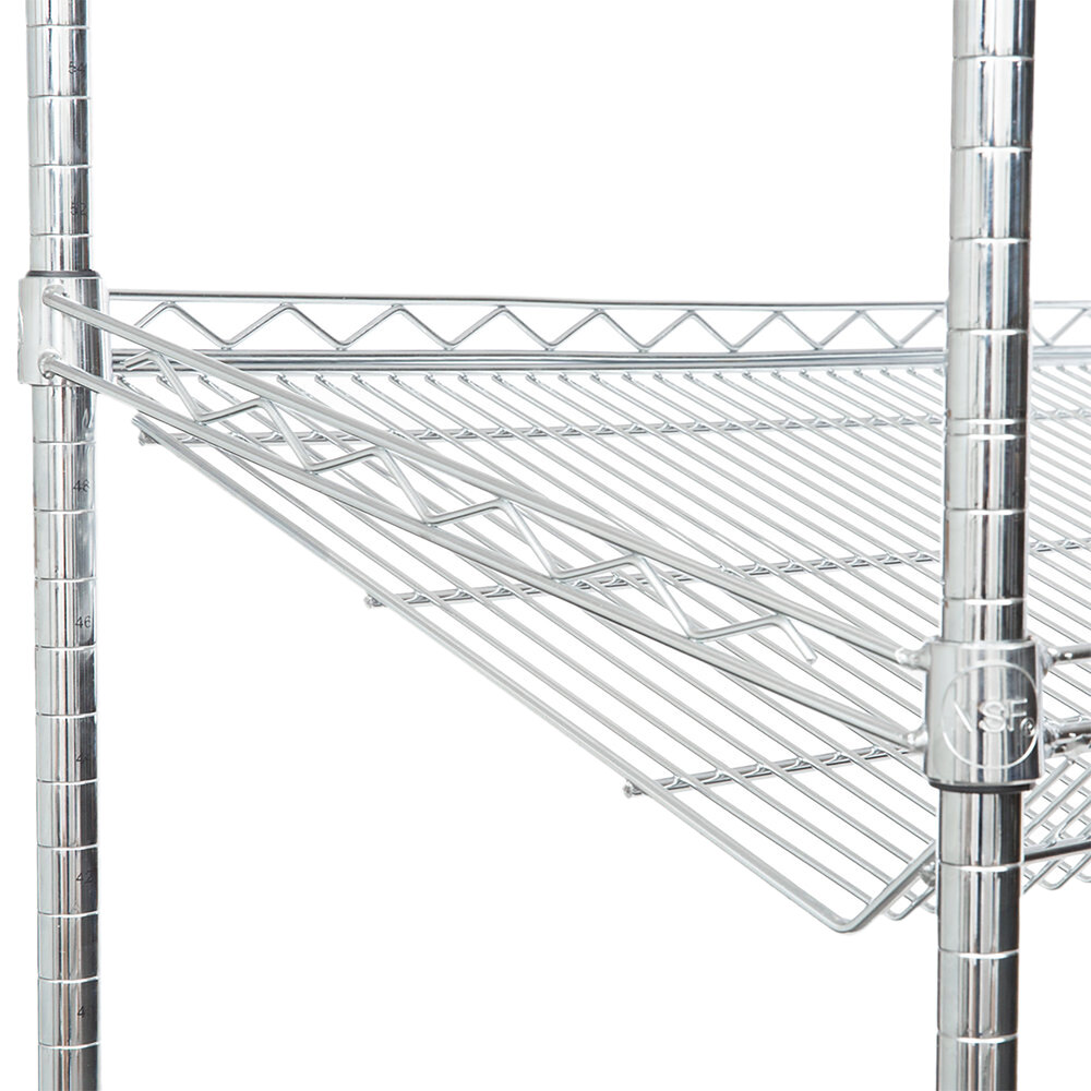 Regency Chrome 5-Shelf Angled Mobile Merchandising Rack - 18" x 36" x 70"
