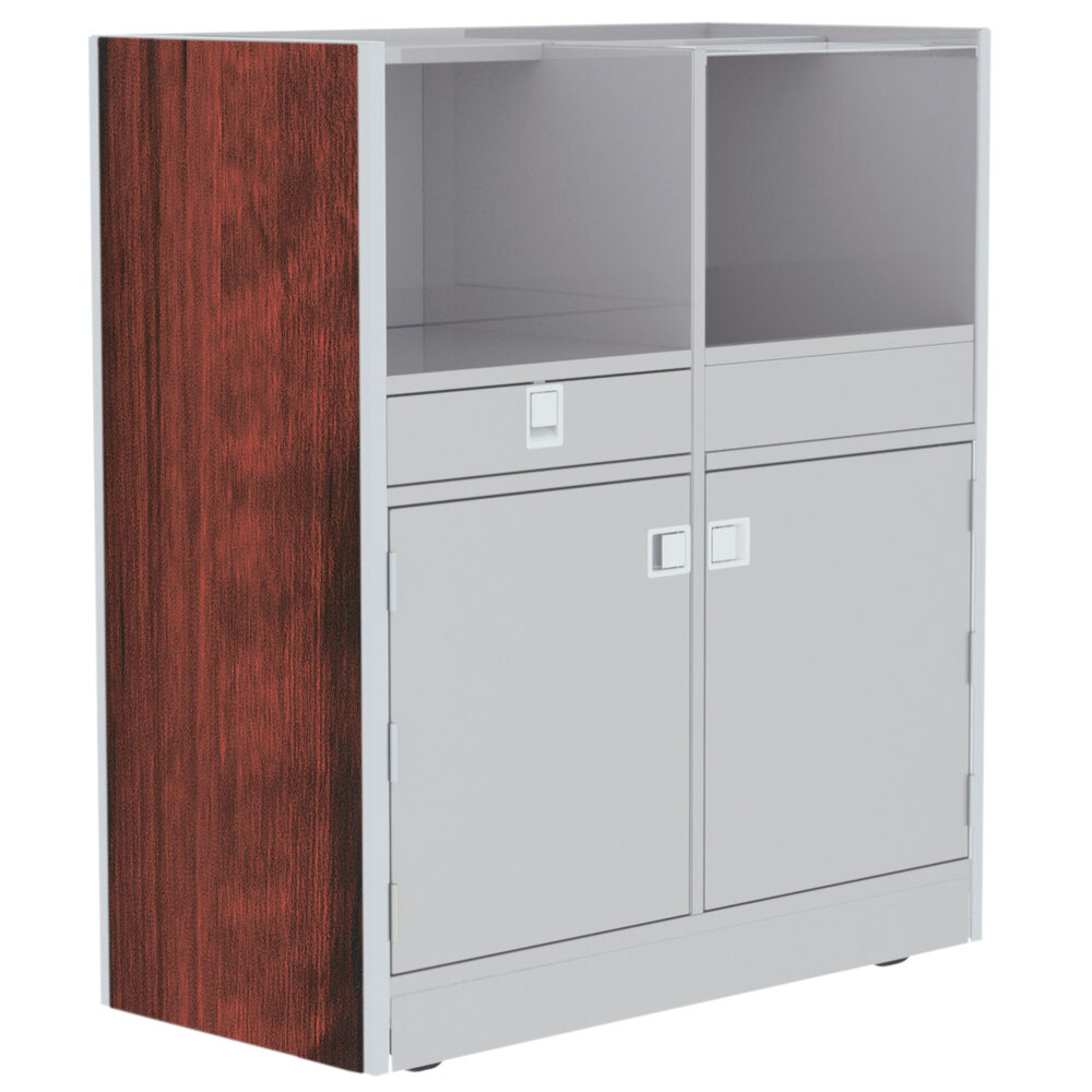 Lakeside 4608RM 48" Stainless Steel Mobile Setup Station with Red Maple ...